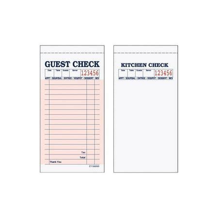 Alliance S6000 2 Part With Carbon Salmon 17 Line Guest Checks 50 Checks