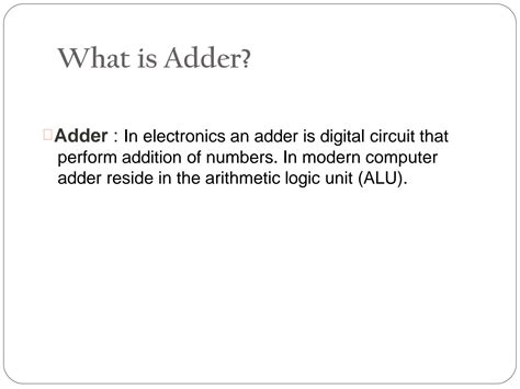 Solution Dld Cen 220 Half Adder And Full Adder Lecture And Examples