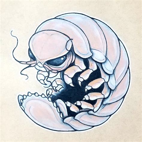 Giant Isopod Colored Pencil Me 2020 Rart