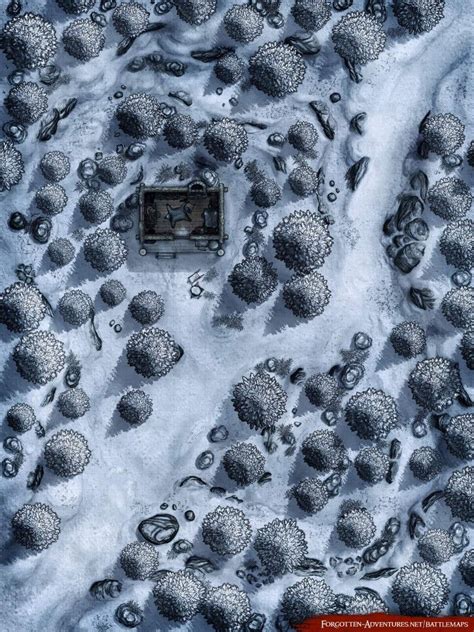 Fantasy Map Of A Winter Wonderland