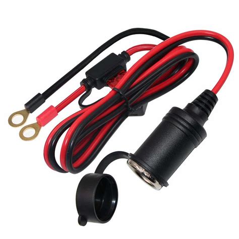 12v 3ft Car Cigarette Lighter Female Socket To O Ring Terminal