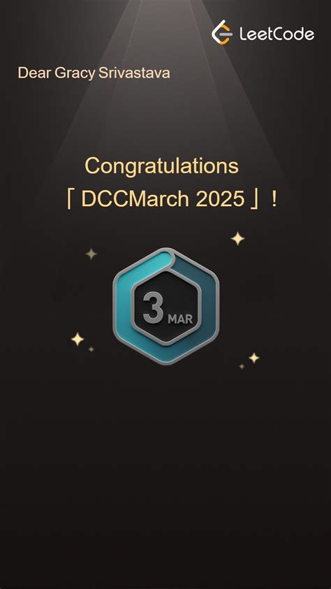 Leetcode Dcc2025 Codingchallenge Problemsolving Consistencyiskey Gracy Srivastava