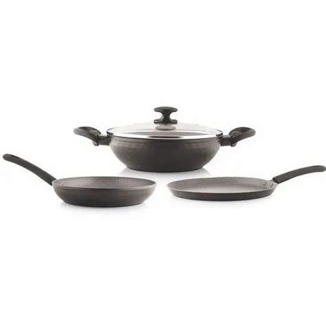 Recon Aluminium Induction Base Non Stick Cookware Set For Kitchen At