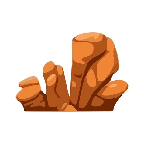 Premium Vector Rock Formation Vector Nature Illustration