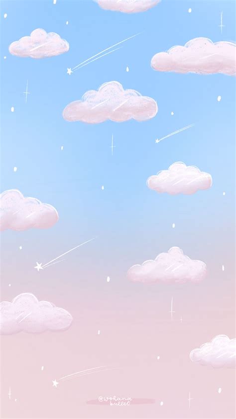 Cute Cloud Background Pink Clouds Simple Seamless Background Fluffy