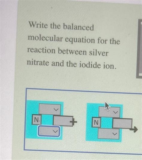 Solved Write The Balanced Molecular Equation For The