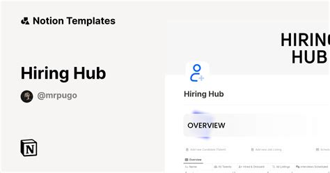 Hiring Hub By Mrpugo Notion Template