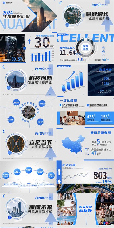 会数据报告 企业年报工作汇报 ae模板下载