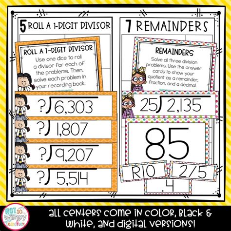 Division Fifth Grade Math Centers Not So Wimpy Teacher
