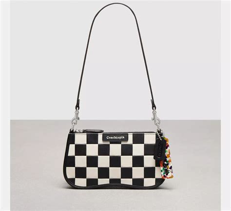 Coachtopia Alterego Small Wavy Shoulder Bag In Checkerboard
