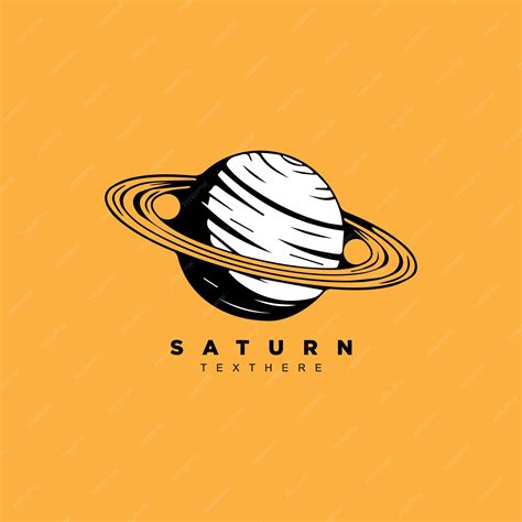 Premium Vector Vintage Retro Hand Drawn Saturn Planet Logo Design