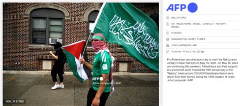 Hamas Flag Shows Up On Nyc Street But Not In Afp Caption Camera