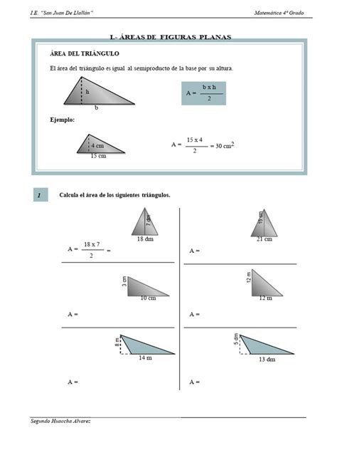 Area Fig Planas Fórmulas 090755 Descargar Gratis Pdf Triángulo