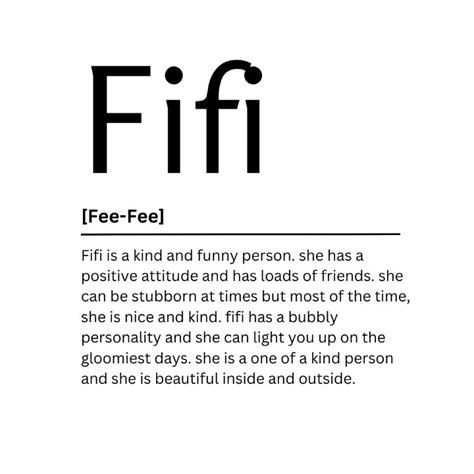 Fifi Dictionary Definition Kaigozen Digital Art And Ai Humor And Satire Signs And Sayings Artpal