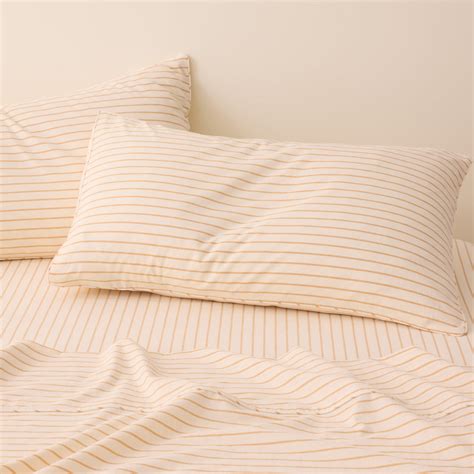 Leo Washed Cotton Hayes Stripe Pillowcases Sheet Society