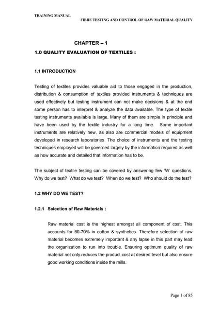 How To Test Absorbency Of A Fabric Pptx