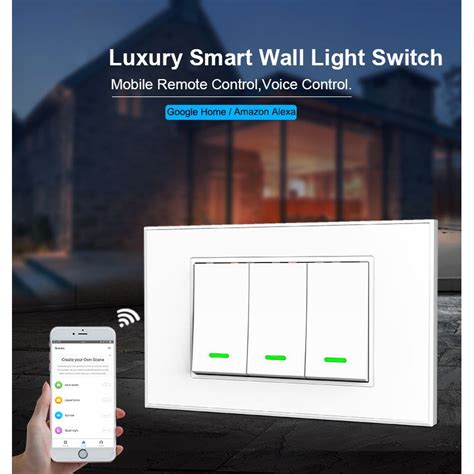 เครื่องใช้ไฟฟ้า สวิตช์ไฟ Wifi ใช้สายนิวตรอน N และ 2 In 1 แบบปุ่มกด Tuya Smart Switch รุ่น Tb