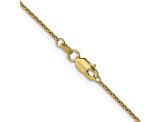 10k Yellow Gold 1mm Solid Round Open Link Cable 16 Inch Chain 12jcka