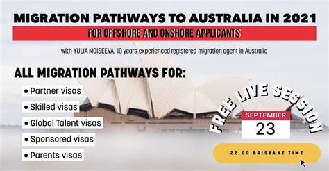 Yulia Moiseeva On Linkedin Live Session Migration Pathways To Australia 2021 For Offshore And