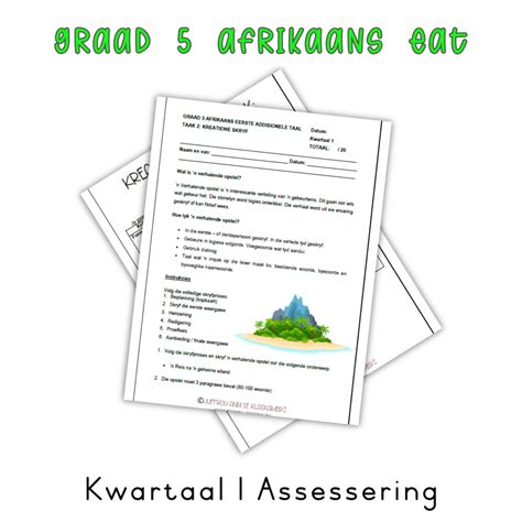 Graad 5 Afrikaans Eat Kwartaal 1 Assessering 2 Skryfwerk 2025 • Teacha