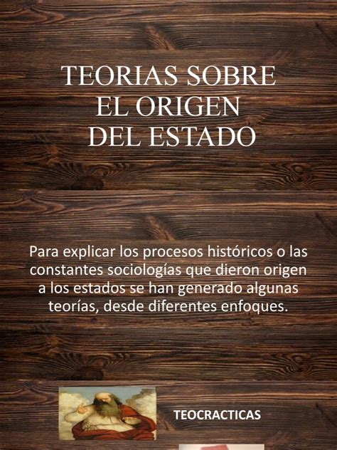 10teorias Sobre El Origen Del Estado Pdf Estado Política Feudalismo