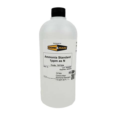 Core And Main Ammonia Standard 1 0 Ppm As N 1 L