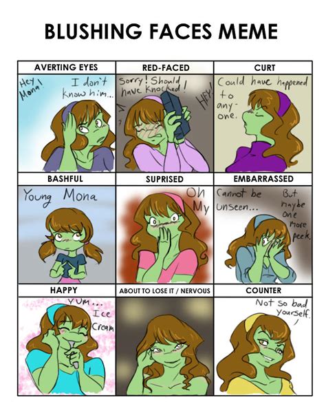 Monas Blushing Faces By Ty Chou On Deviantart