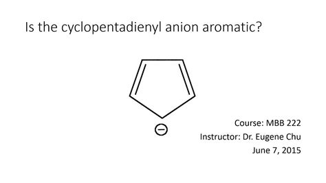 Cyclopentadienyl Resonance