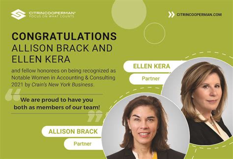 Congratulations Allison Brack And Ellen Kera Cpa Alisa Musto Morris