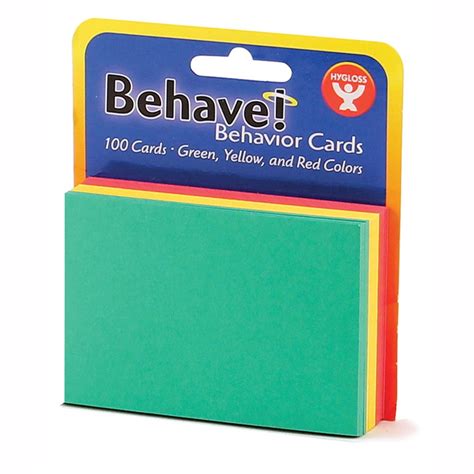 Behavior Cards 3 X 5 Pack Of 100 Assorted Hyg43525 Hygloss Products Inc Classroom