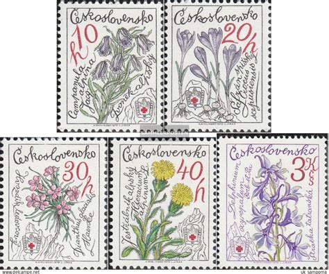 Neufs Czechoslovakia 2494 2498 Complete Issue Unmounted Mint Never Hinged 1979 Flowers