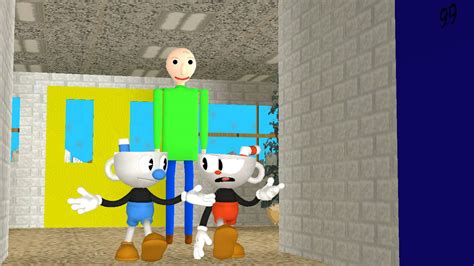 Cuphead And Mugman In Baldis Basics By Cacartoonfan On Deviantart