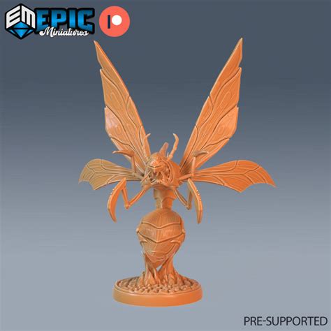 3d Printable Carrion Bug And Wasp Set Giant Centipede And Winged Insect