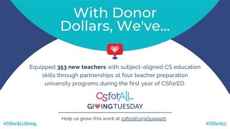 Csforall On Linkedin Csfored Csed Csforall Givingtuesday