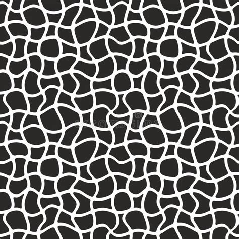 Seamless Black And White Net Pattern Abstract Background Vector