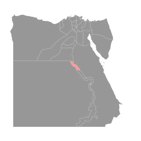 Premium Vector Asyut Governorate Map Administrative Division Of Egypt