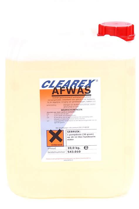Clearex Afwas Can A 10 Ltr [neutraal Reinigingsmiddel] Delmo Groothandel B V