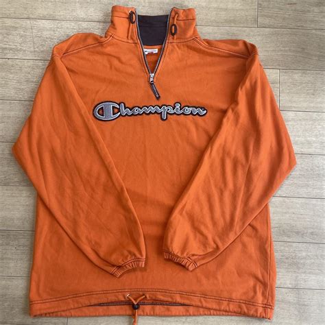 🍊 Champion Quarter Zip Fleece 🍊 Size L 🍊 Great Depop