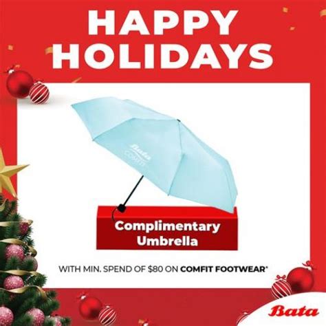 Bata Christmas Promotion Free Umbrella Valid Until 26 Dec 2022
