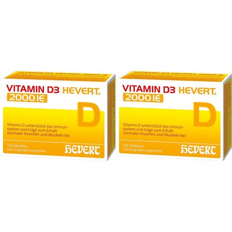 Vitamin D3 Hevert® 2000 Ie 2x120 St Shop Apotheke