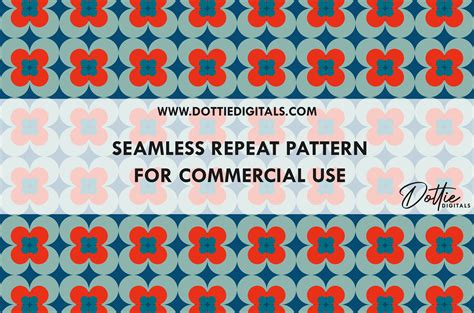 Blue Red Retro Flower Repeat Pattern Png Graphic By Dottiedigitals · Creative Fabrica Blue Red Retro Flower Repeat Pattern Png Graphic By Dottiedigitals · Creative Fabrica