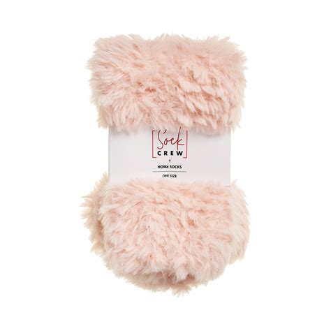 Womens Fluffy Cosy Socks Pink The Reject Shop