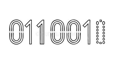 Binary Code Sequence Digital Technology And Data Vector Design Generative Ai Stock Vector