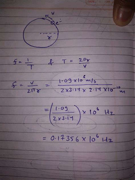 Find The Frequency Of Revolution Of Electron In 2nd Bohr Orbit The