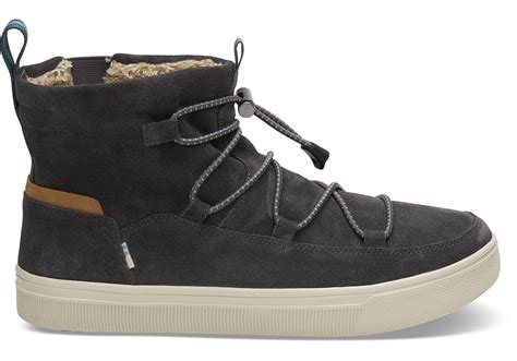 Toms Water Resistant Grey Suede Mens Trvl Lite Alpine Boots In Forged