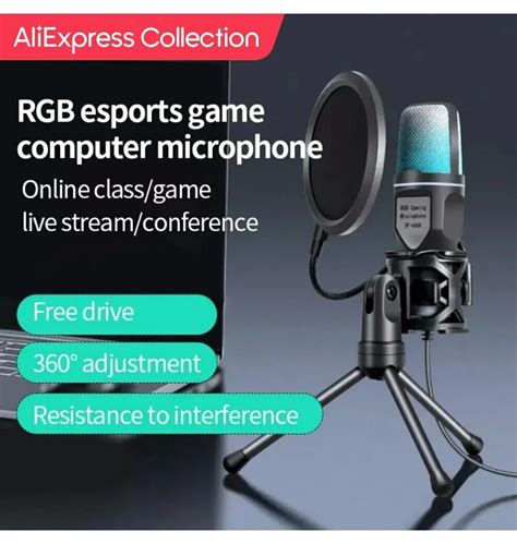 스트리밍 마이크 방송용 팟캐스트 Sf666r Usb Rgb 콘덴서 와이어 게이밍 녹음 스튜디오 노트북 데스크 티몬