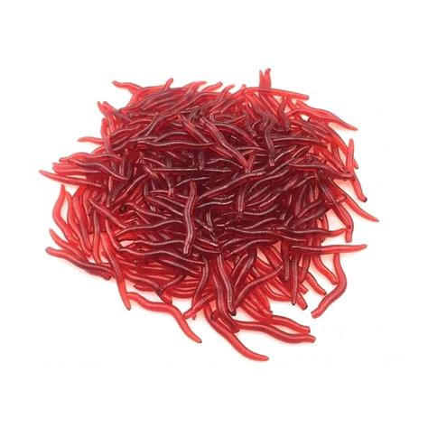 Kit 100 Viermi Artificiali Pescuit 35 Cm Rosu Emagro