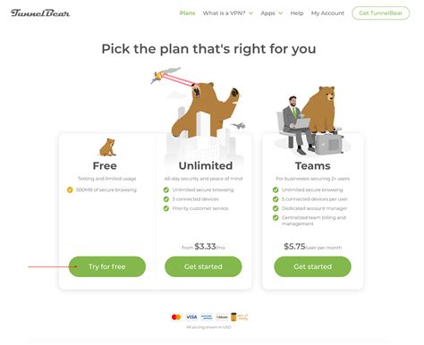 Accounts Tunnelbear