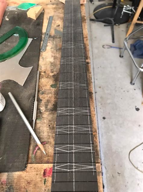 Inlay Layout For A Custom Unga School Of Guitar Making