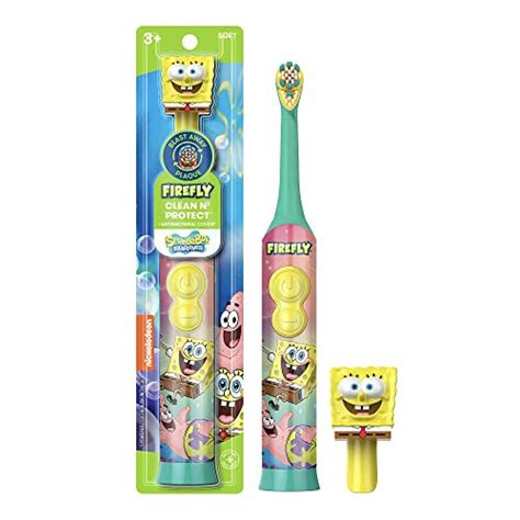 Clean N Protect Spongebob Squarepants Toothbrush With 3d Hygienic Character Cover Soft